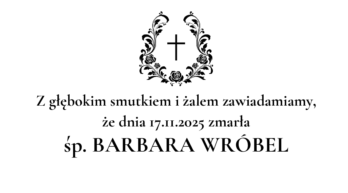 Nekrolog BARBARA WRÓBEL - Karawan